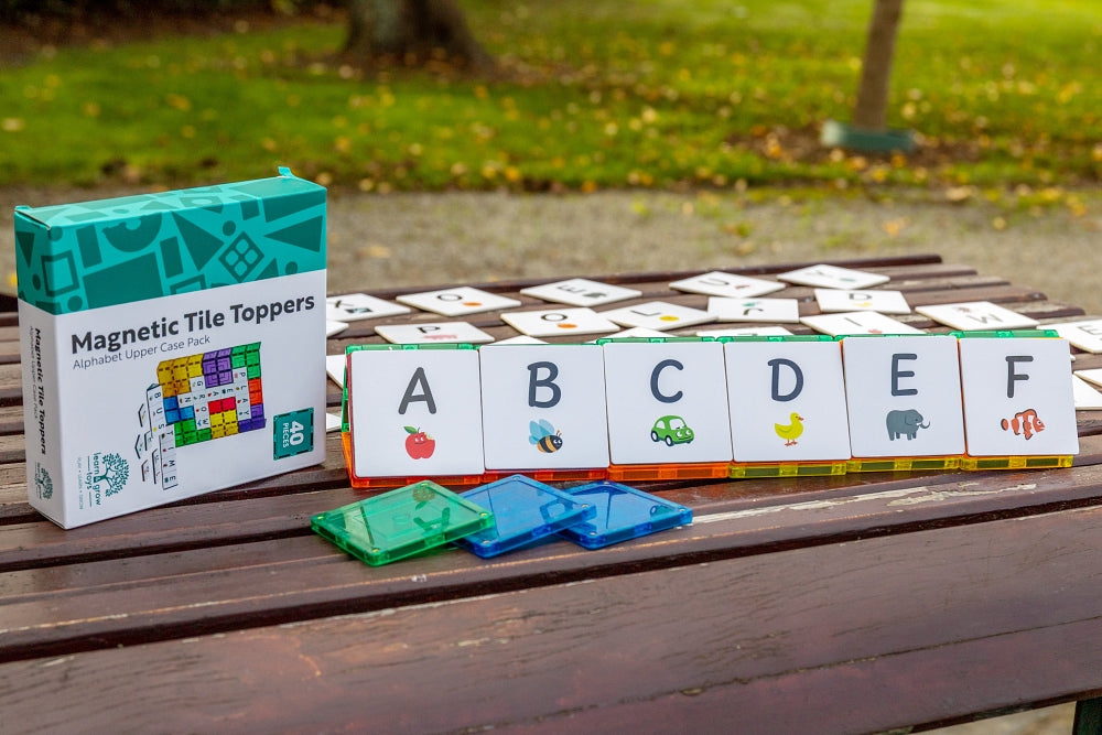 Alphabet Tile Toppers – Learn & Grow Toys